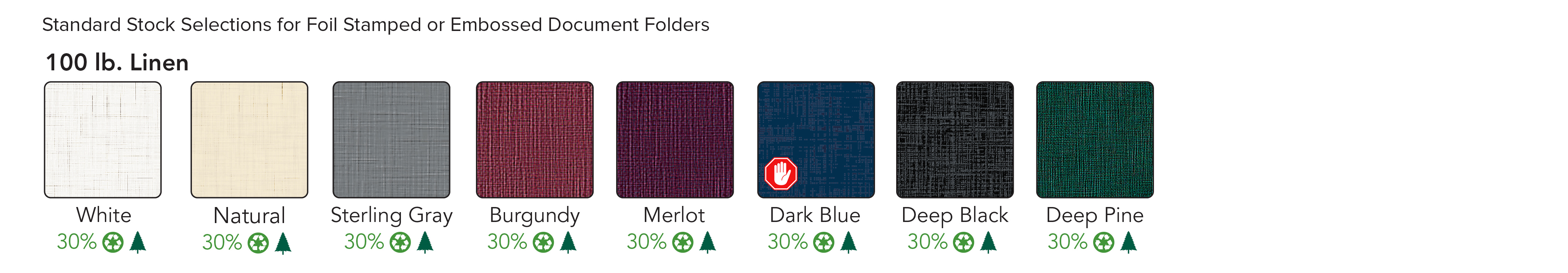 Document Folders Color Chart